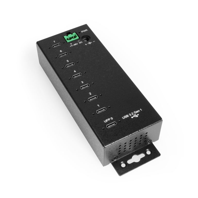 7 Port USB 3.2 Gen 1 Type-C Hub w/ ESD Surge Protection & Screw Locking ...