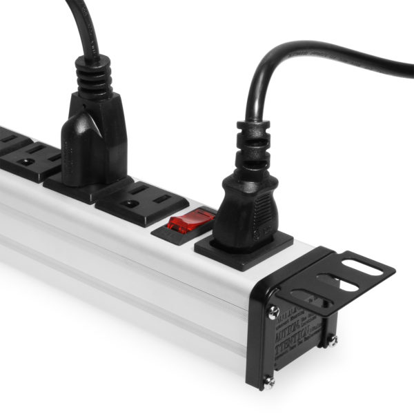 12 Outlet Nema5-15R 19" Rack Mount 1U Power Strip - Coolgear