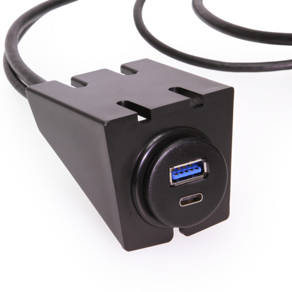 USB Panel Mount Extension 1 x Type C 3.0 and 1 x USB 3.0 A Male to ...
