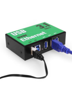 3 Port USB 3.2 Gen 1 Over IP Network Device Sharing Hub w/ Port Status ...