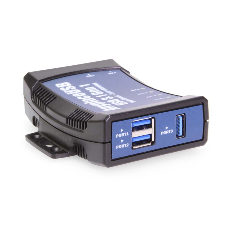 3 Port USB 3.2 Gen 1 Over IP Network Device Sharing Hub w/ Port Status ...