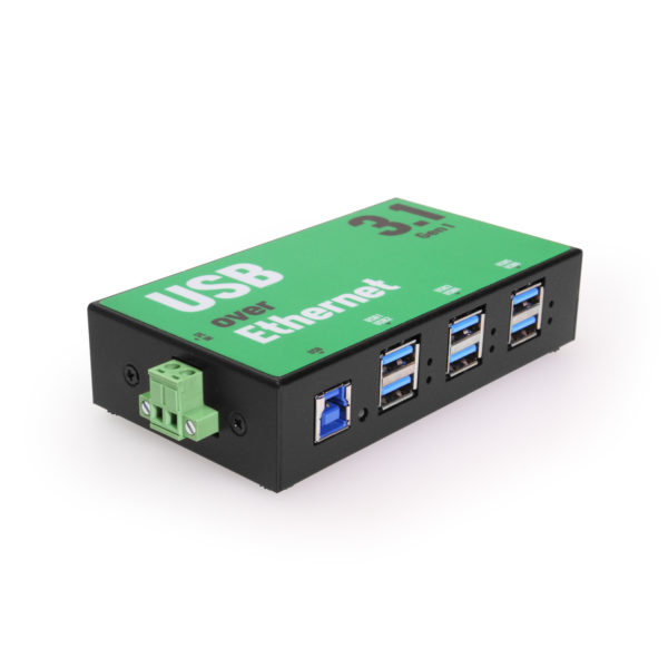 6 Port USB 3.2 Gen 1 Over IP Network Device Sharing Hub w/ Port Status ...