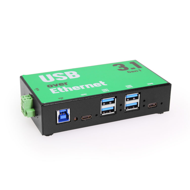 6 Port USB 3.2 Gen 1 Over IP Network Device Sharing Type-C Hub w/ Port ...