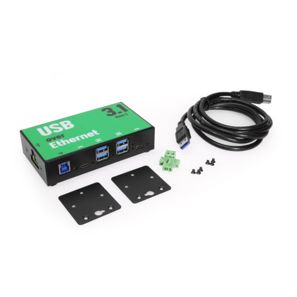 6 Port USB 3.2 Gen 1 Over IP Network Device Sharing Type-C Hub w/ Port ...