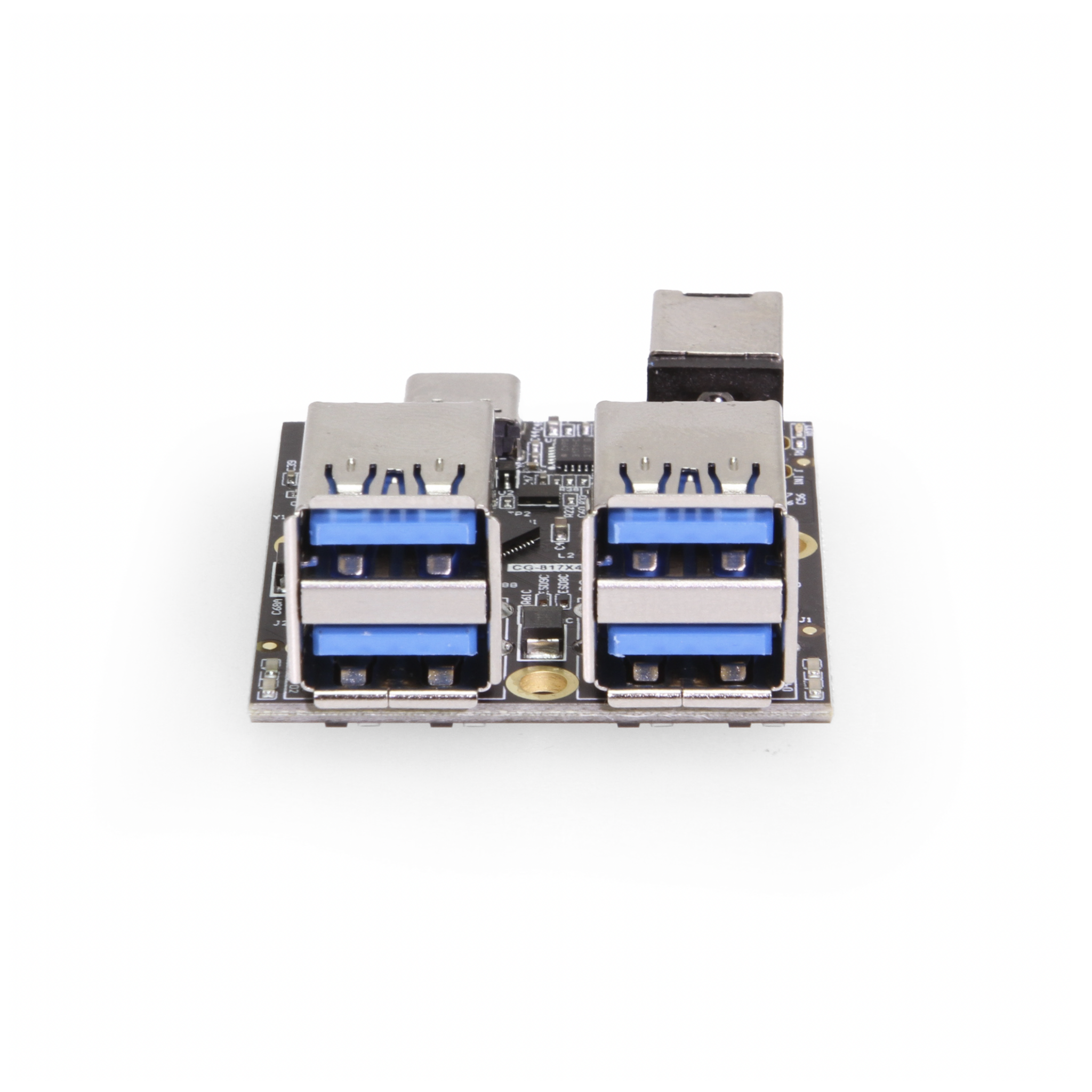 4 Port USB 3.2 Gen 1 Micro Powered Hub PCBA w/ VL817 Chipset & ESD ...