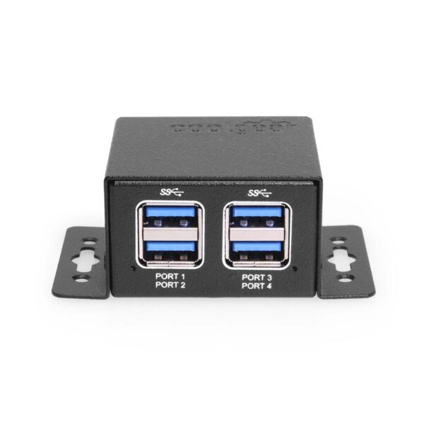 4 Port USB 3.2 Gen 1 Micro Powered Hub w/ ESD Surge Protection & Power ...