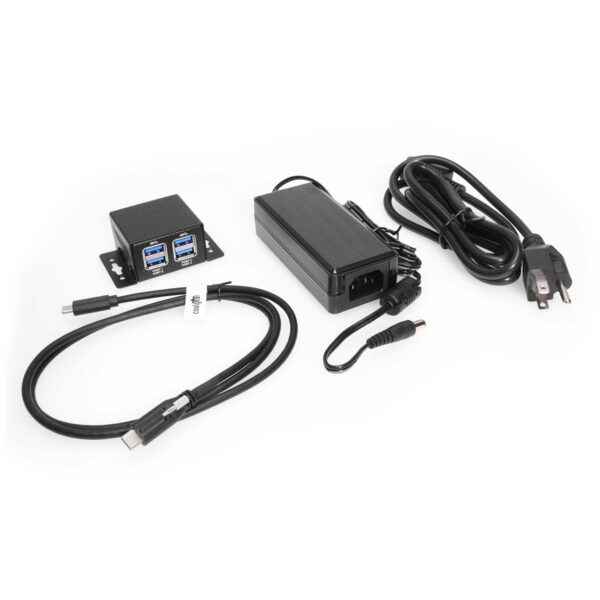 4 Port USB 3.2 Gen 1 Micro Powered Hub w/ ESD Surge Protection & Power ...