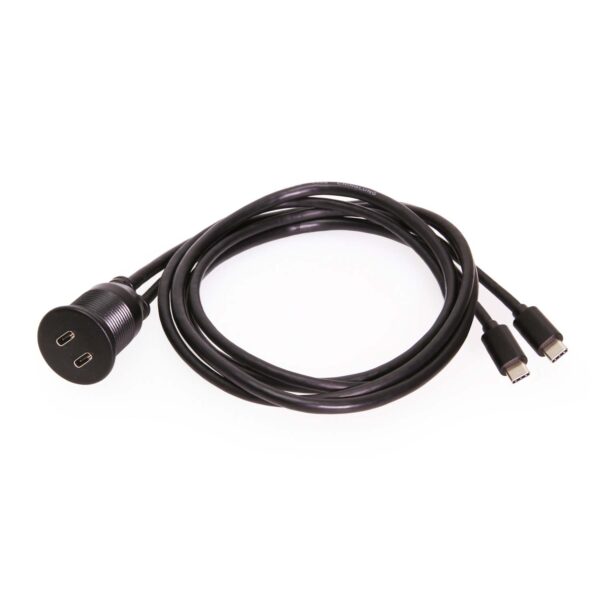 3ft. USB Panel Mount Extension 2 x Type C 3.2 Gen 1 Male to Female ...