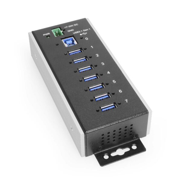 7 Port USB 3.2 Gen 1 Industrial Wide Temperature Range Hub - Coolgear