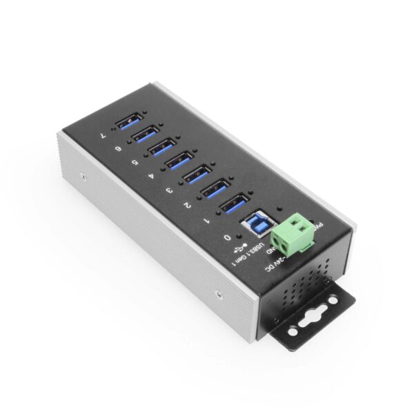 7 Port USB 3.2 Gen 1 Industrial Wide Temperature Range Hub - Coolgear