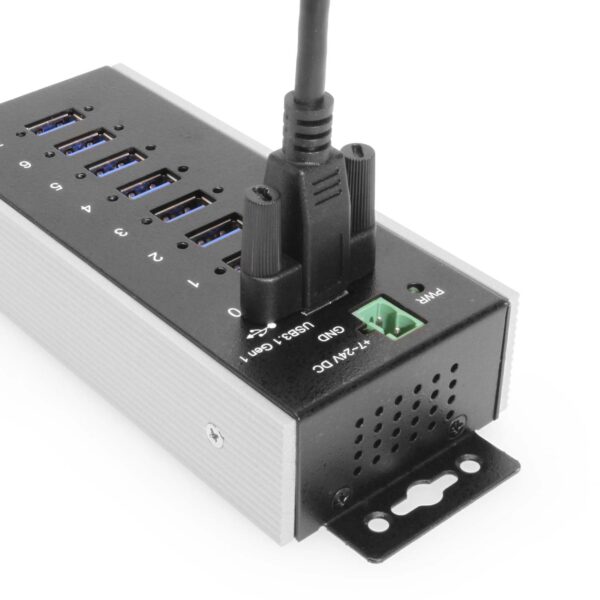 7 Port USB 3.2 Gen 1 Industrial Wide Temperature Range Hub - Coolgear