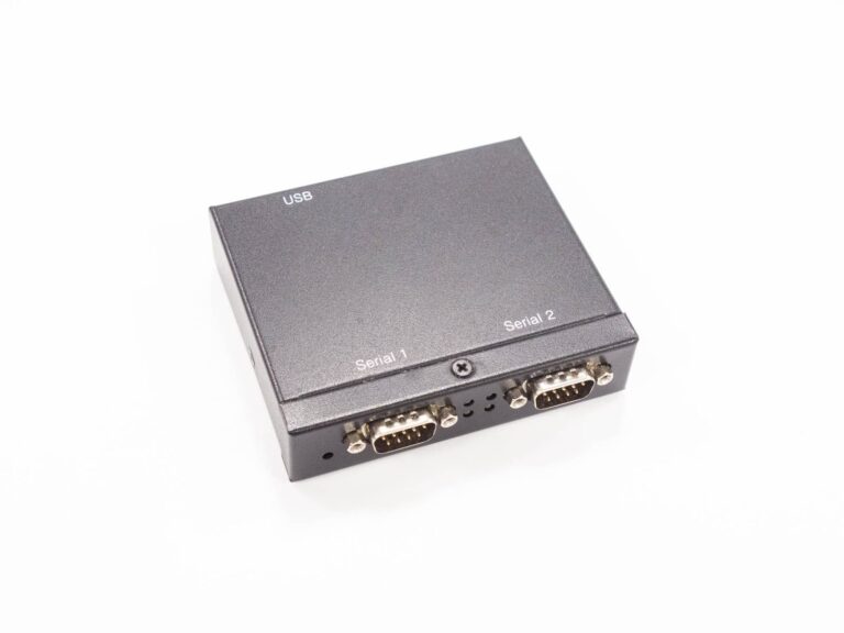 2-Port USB 2.0 to RS-232 DB-9 Industrial Serial Adapter w/ 25kV ESD ...