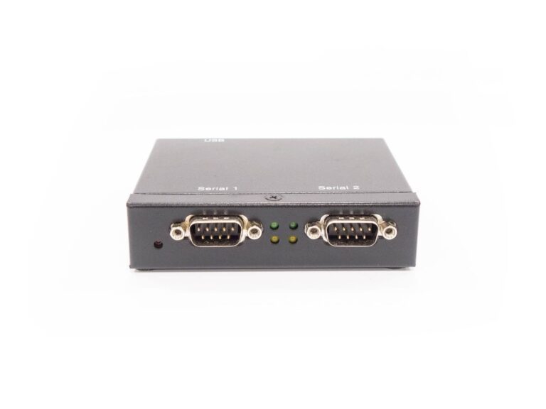 2-Port USB 2.0 to RS-232 DB-9 Industrial Serial Adapter w/ 25kV ESD ...