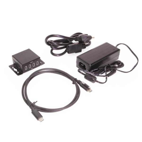 4 Port USB-C 3.2 Gen 2 Micro Powered Hub w/ ESD Surge Protection ...