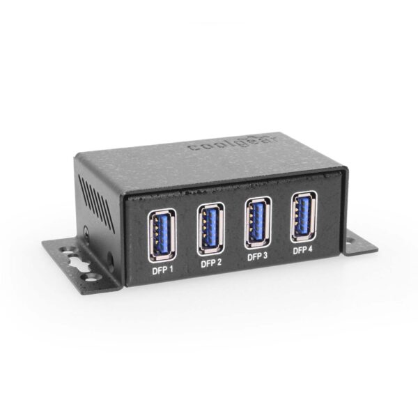 4 Port USB 3.2 Gen 2 Mini Powered Hub w/ ESD Surge Protection & Power ...