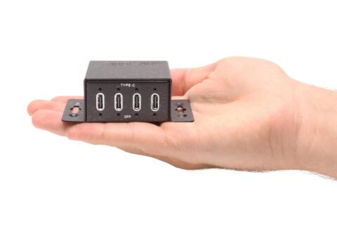 4 Port USB-C 3.2 Gen 2 Micro Powered Hub w/ ESD Surge Protection ...