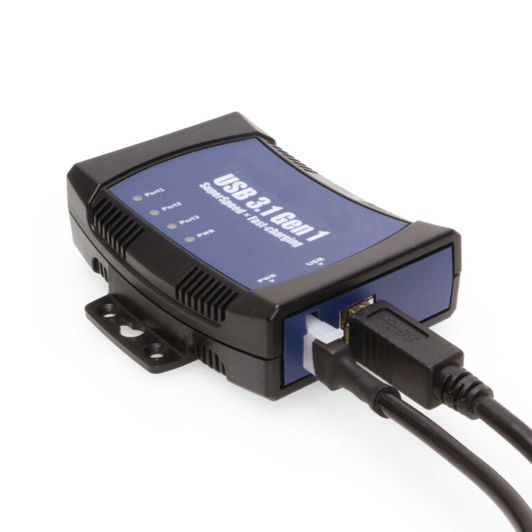 3 Port USB 3.2 Gen 1 Over IP Network Device Sharing Hub w/ Port Status ...