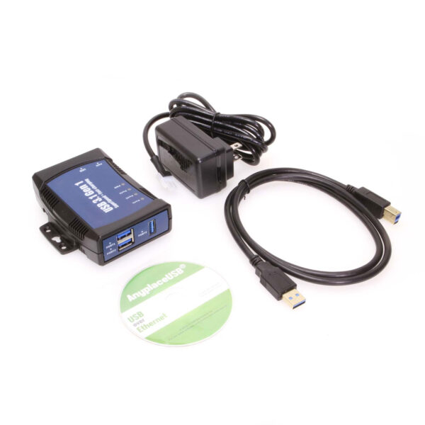 3 Port USB 3.2 Gen 1 Over IP Network Device Sharing Hub w/ Port Status ...