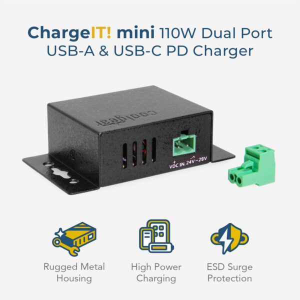 ChargeIt! Mini 110W Dual Type-C PD Charger 65W USB-C Port & 45W USB-C ...